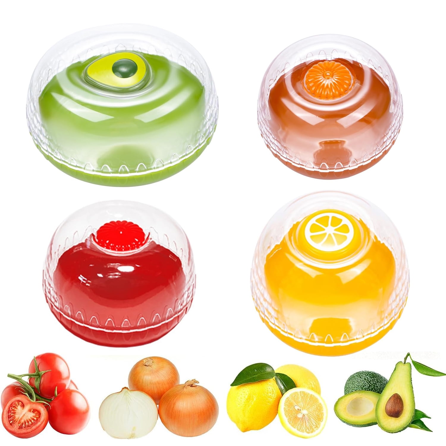 4 Pcs Vegetable and Fruit Storage Containers for Fridge, Refrigerator ...