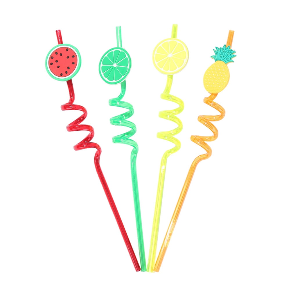 Raindrops Craft Straws Fruits Decor Straw PVC 4Set for Festival ...