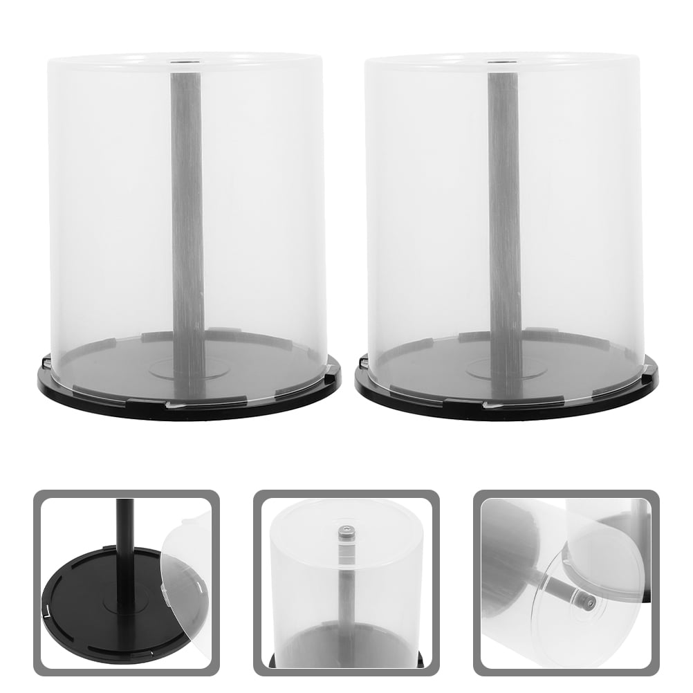 4 Pcs Versatile CD/DVD Storage Box Plastic CD Storage Box Column ...