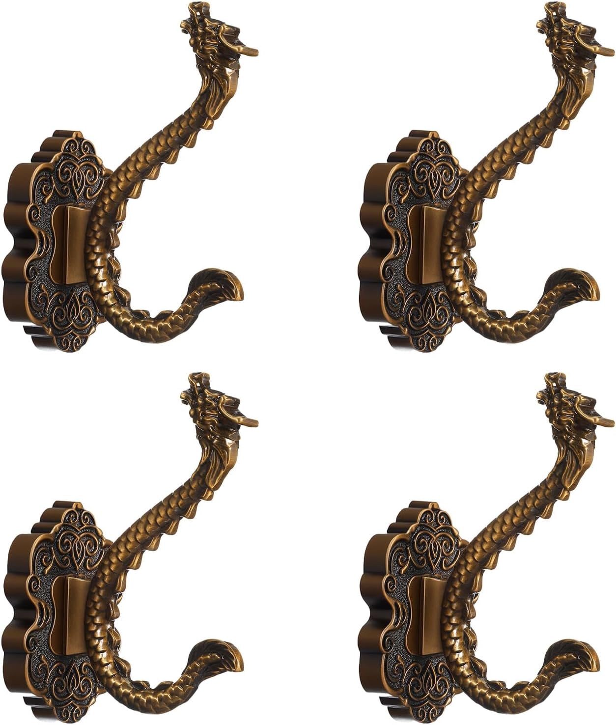 4 Pcs Vintage Coat Hooks, Decorative Vintage Towel Hooks Wall Mount ...