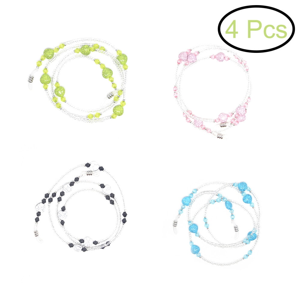 4 Pcs Vintage Heart-shaped Eyeglass Chains for Men Bezel Lanyard Cord ...