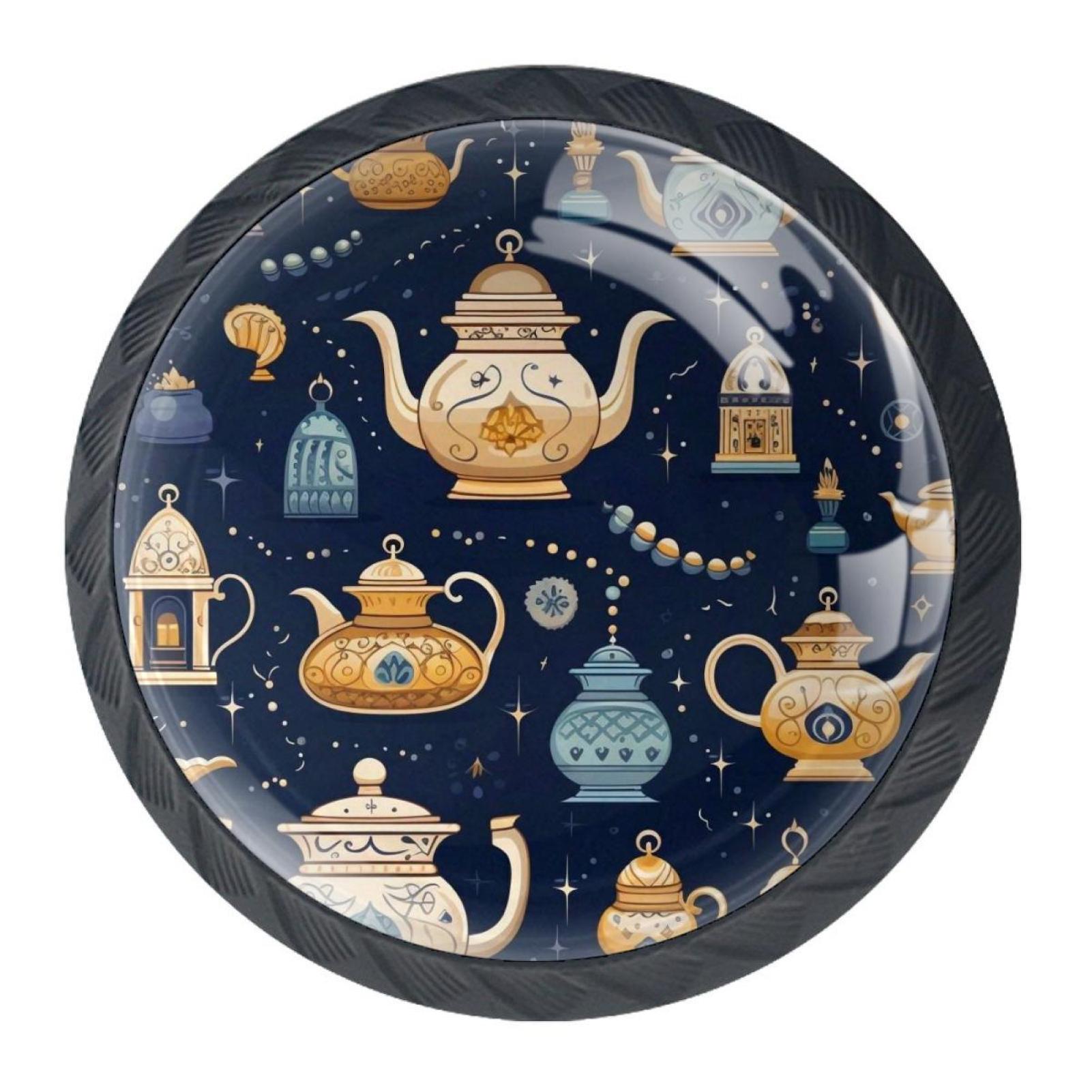 4 Pcs Vintage Teapot Knobs for Kitchen Cabinet Cupboard Dresser ...