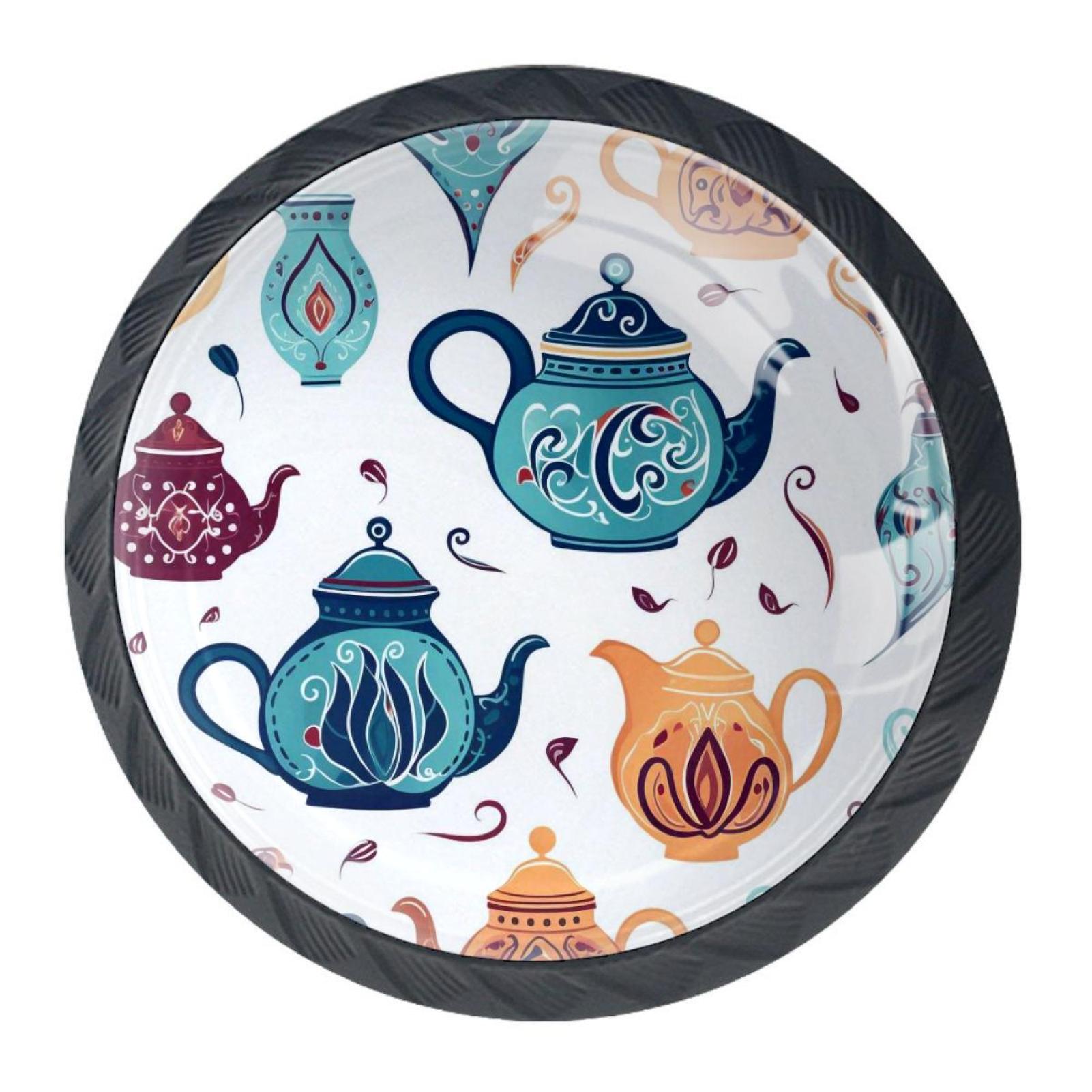 4 Pcs Vintage Teapot Knobs for Kitchen Cabinet Cupboard Dresser ...