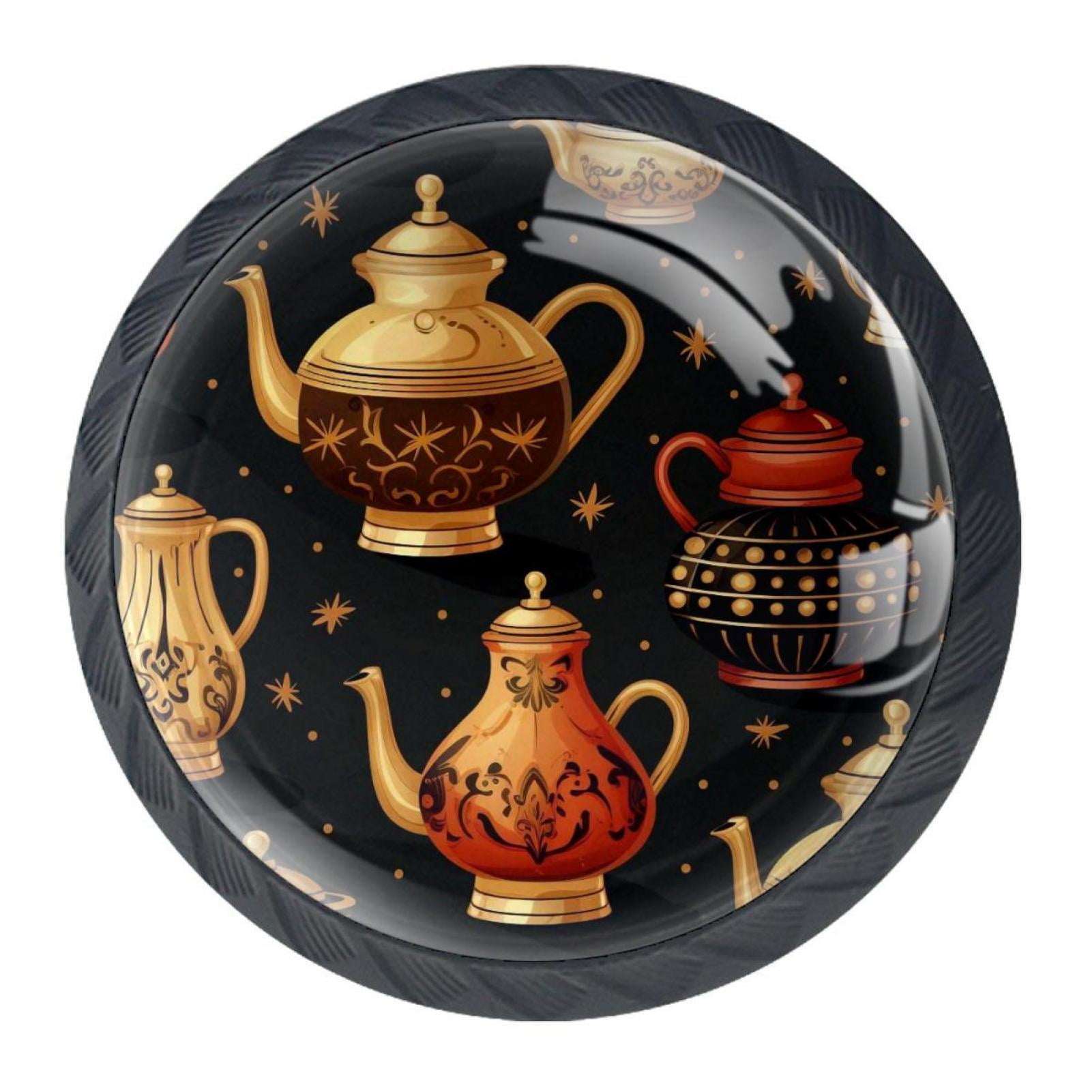 4 Pcs Vintage Teapot Knobs for Kitchen Cabinet Cupboard Dresser ...