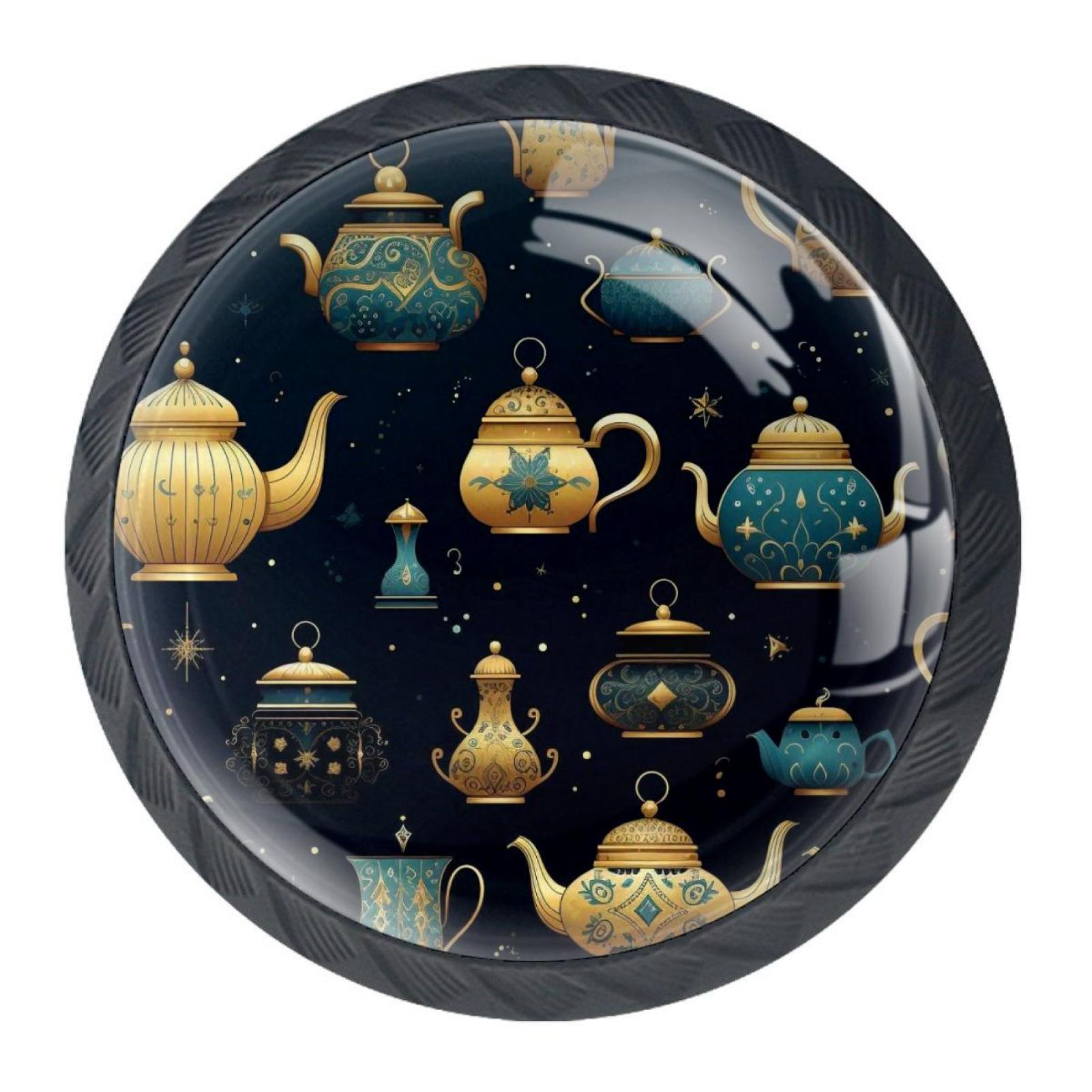 4 Pcs Vintage Teapot Knobs for Kitchen Cabinet Cupboard Dresser ...