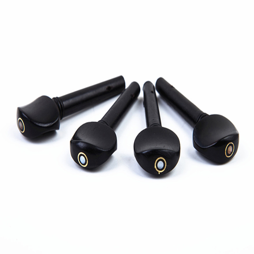 4 Pcs Violin Tuning Peg, Violin Ebony Pegs, Solid Wood Violin Strings ...