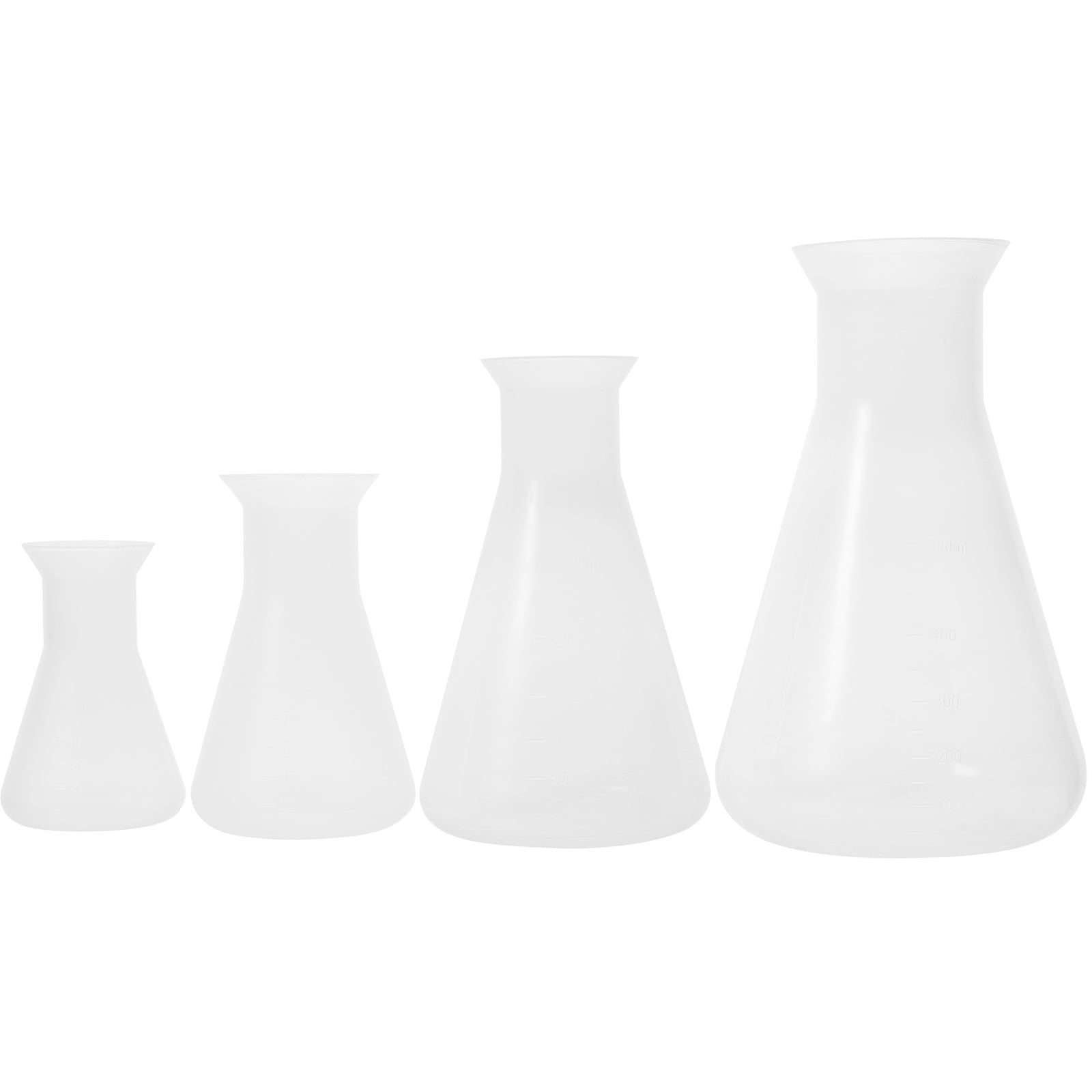 4 Pcs Volumetric Flasks Beakers Erlenmeyer Convenient Design - Walmart.com