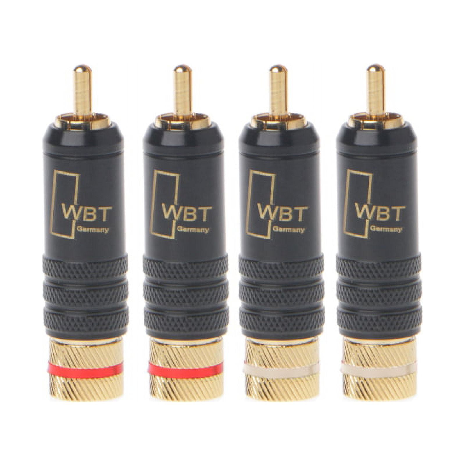 4 Pcs WBT-0144 Gold Plated RCA Plug Lock Soldering Audio/Video Plugs ...