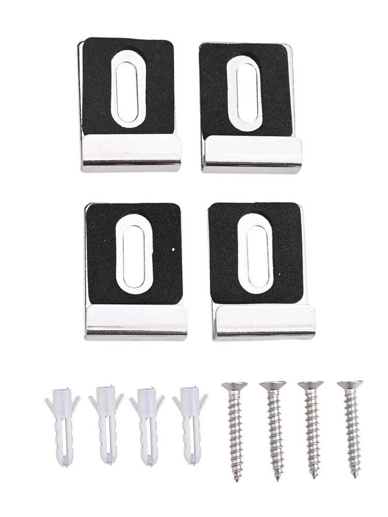 4 Pcs Wall Glass Mirror Clips Clamp Frameless Bathroom Mirror Glass ...