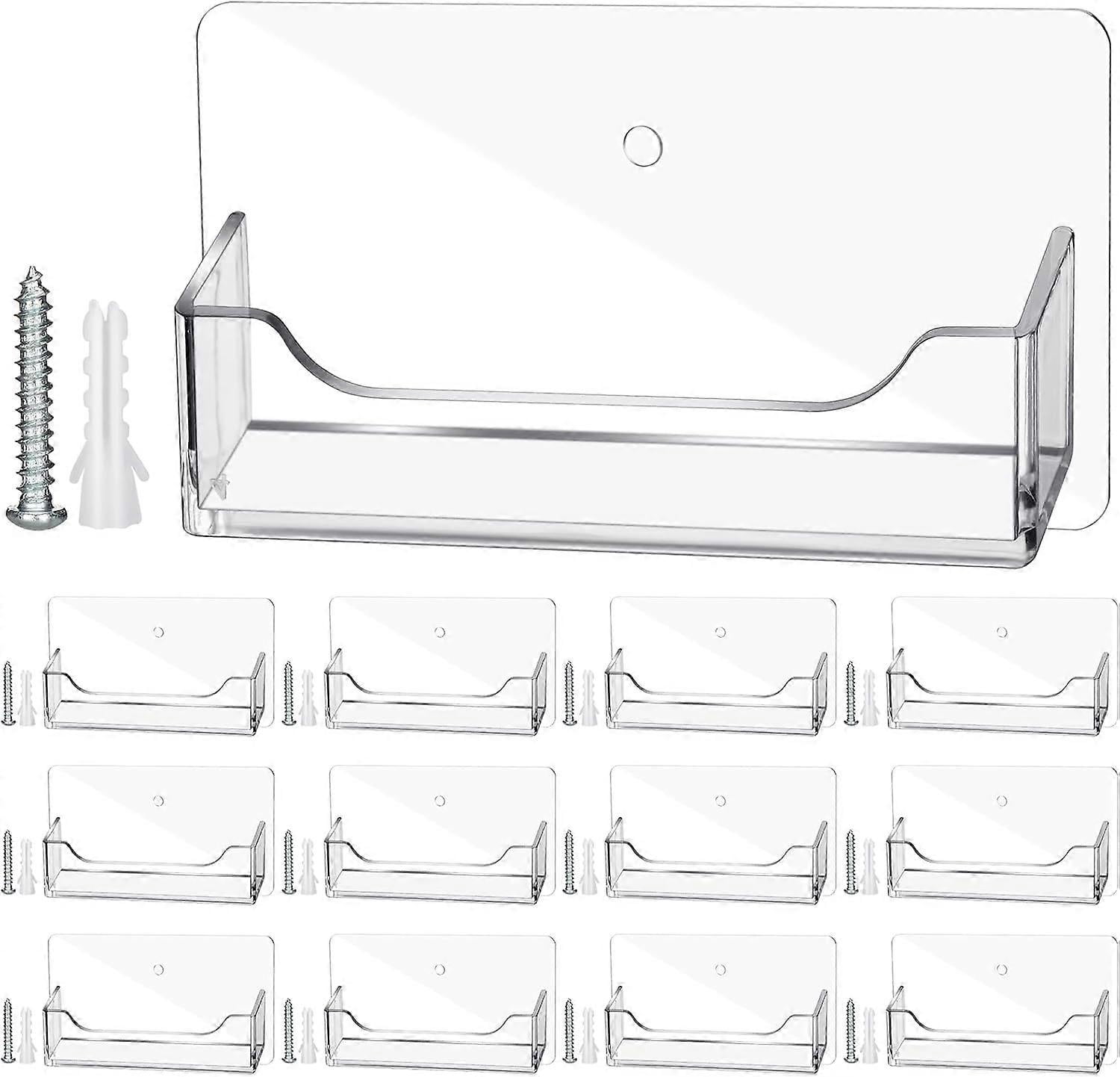 4 Pcs Wall Mount Business Card Holder, Clear Acrylic Display for Office ...