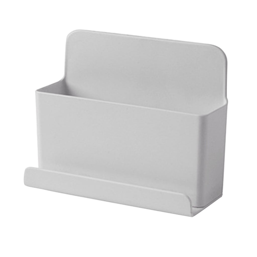 4 Pcs Wall Mount Remote Holder Phone Stand Storage Box No Drill ABS ...