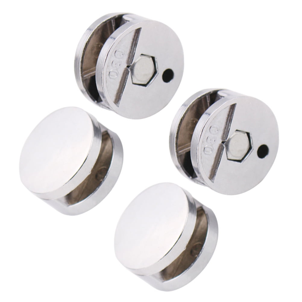 4 Pcs Wall Mounted Clothes Rack Mirror Buckle Stand Clamp Mounting ...