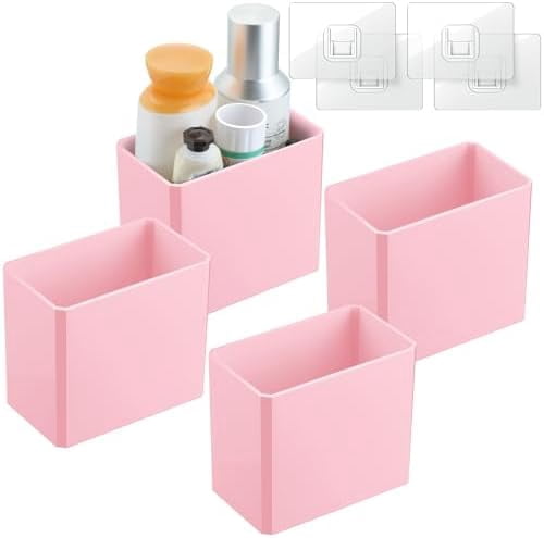 4 Pcs Wall Mounted Organizer Non-drilling Adhesive Floating Shelf Wall ...