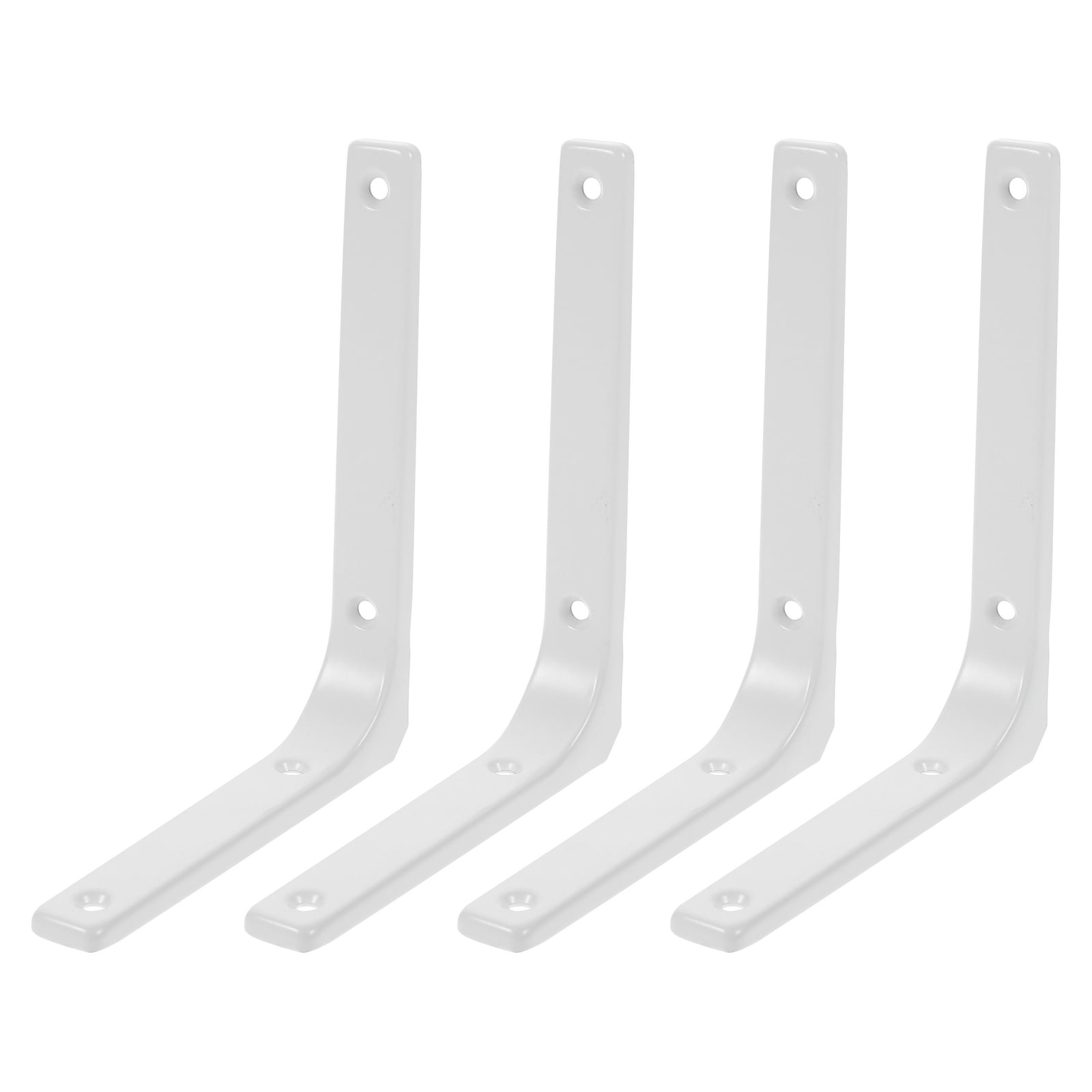 4 Pcs Wall Shelf Support Kit 90 Degree Brackets Adjustable White ...