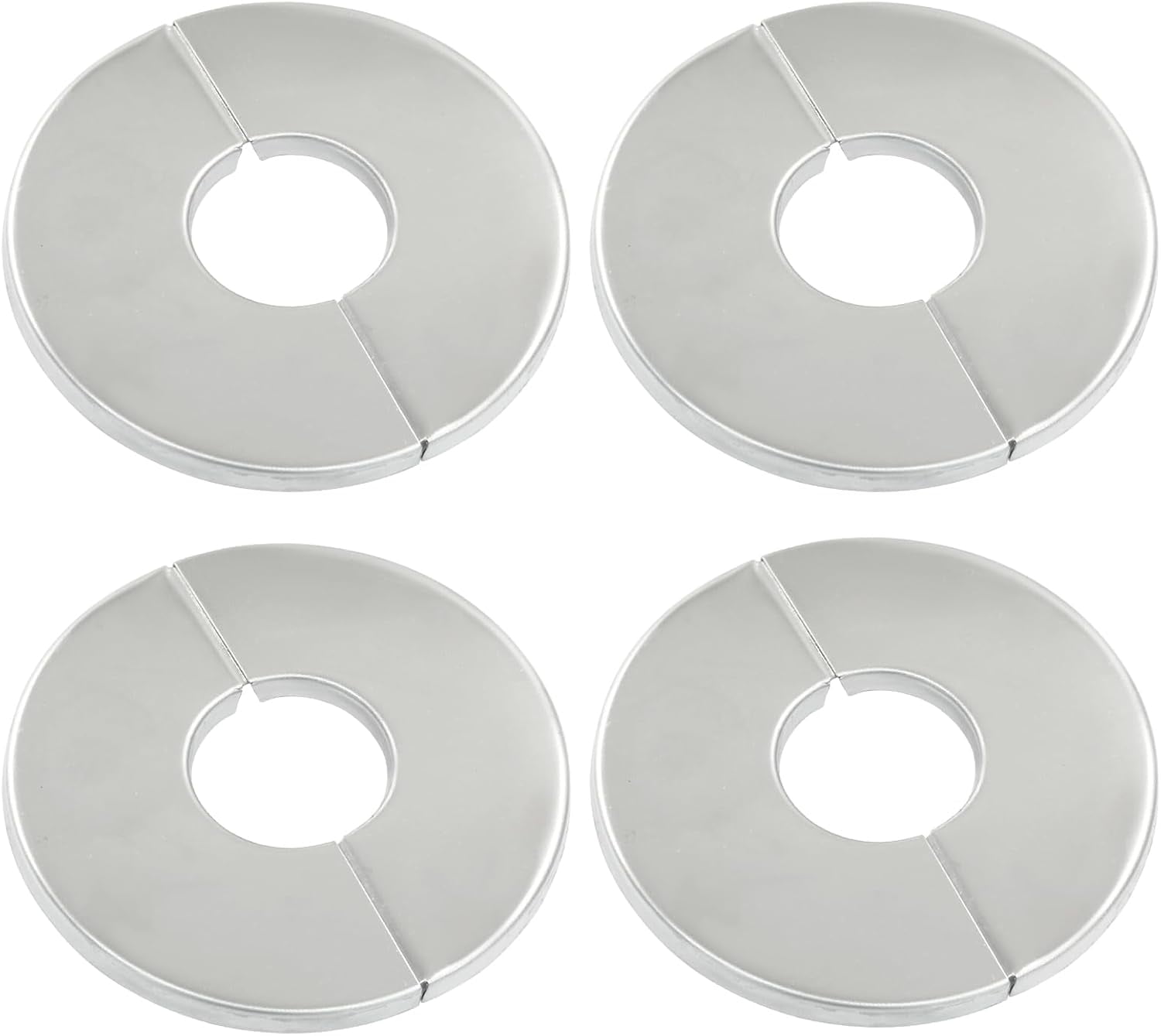 4 Pcs Wall Split Flange, Stainless Steel Round Escutcheon Plate Floor ...