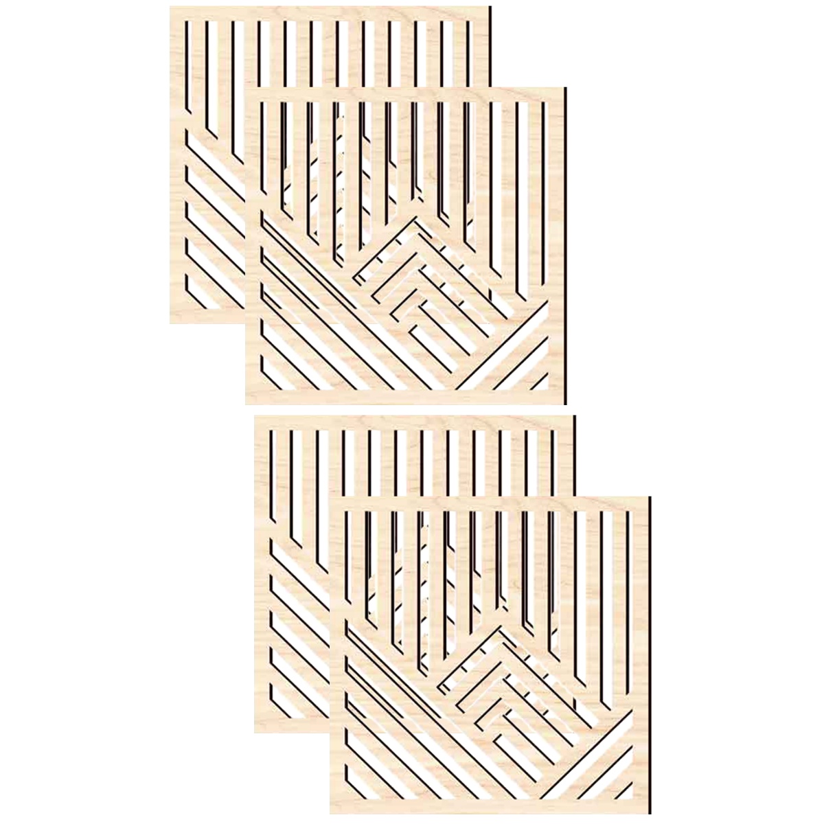 4 Pcs Wall Sticker Locket Living Room Pendant Board for Wall Modern ...