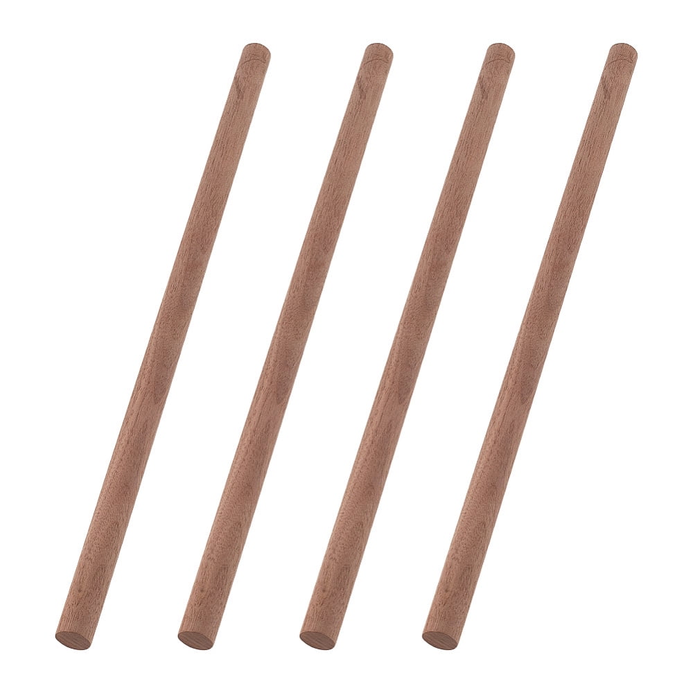 4 Pcs Walnut Dowel Rods 15.7 inch Long Wood Sticks 0.7 inch Diameter ...