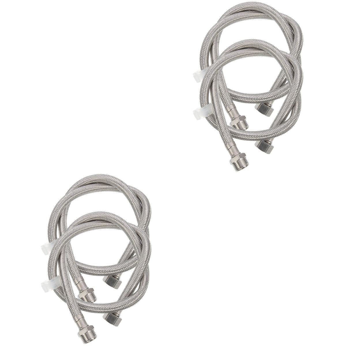 MERRYHAPY Silver Leakproof Rustproof Burstproof Washing Machine Hose ...