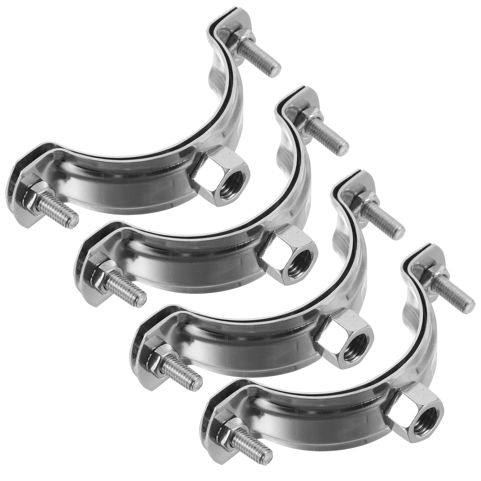 4 Pcs Water Pipe Support Fence Clamp Tubing Stainless Steel Brackets ...