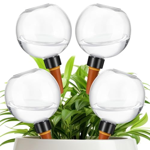 4 Pcs Watering Globes Automatic Plastic Self Watering Planter Insert ...