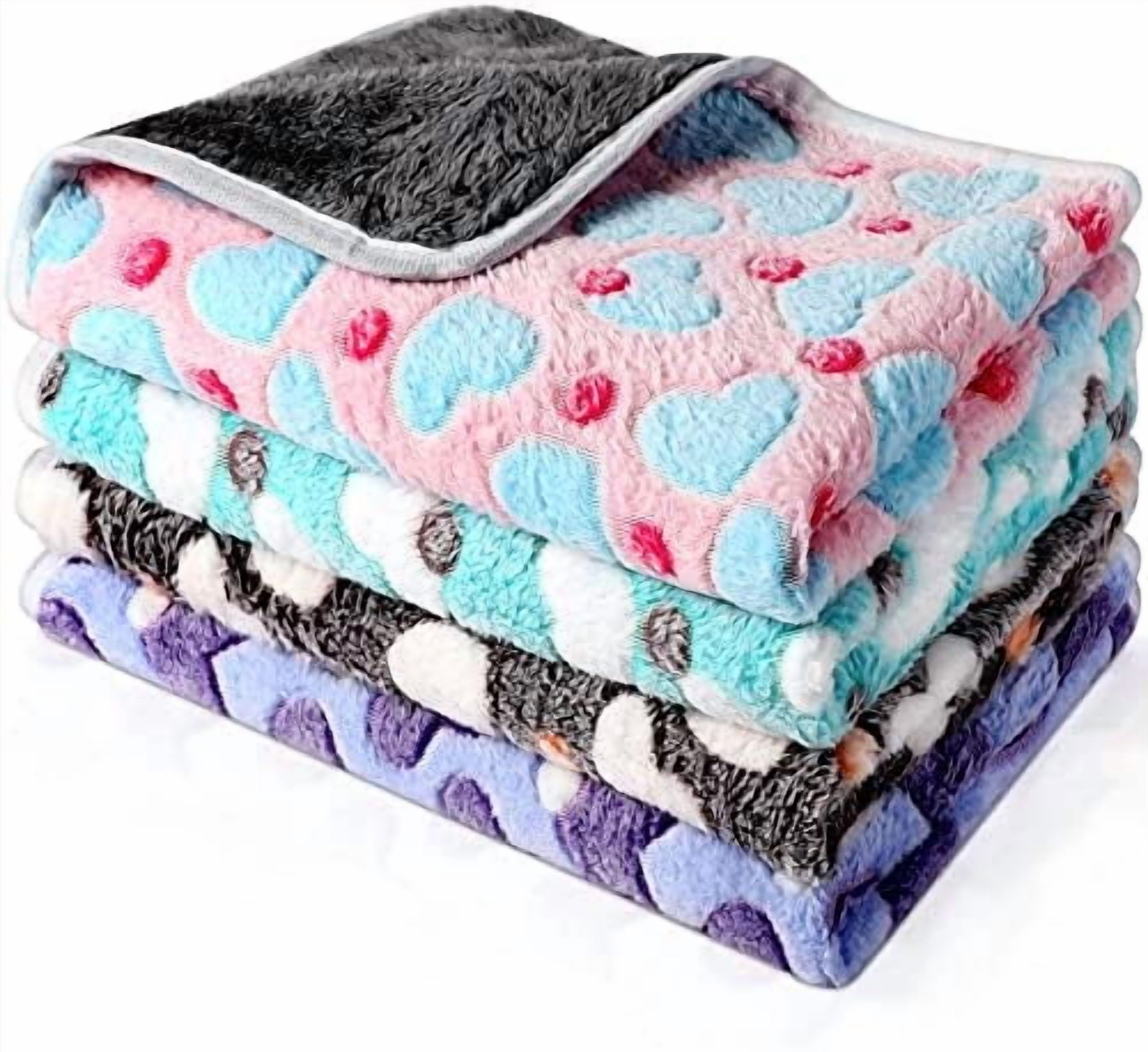 4 Pcs Waterproof Guinea Pig Blankets Washable Small Animal Fleece ...