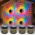 4 Pcs Waterproof Solar Mandala Lights Outdoor, 7 Color Changing Mandala ...