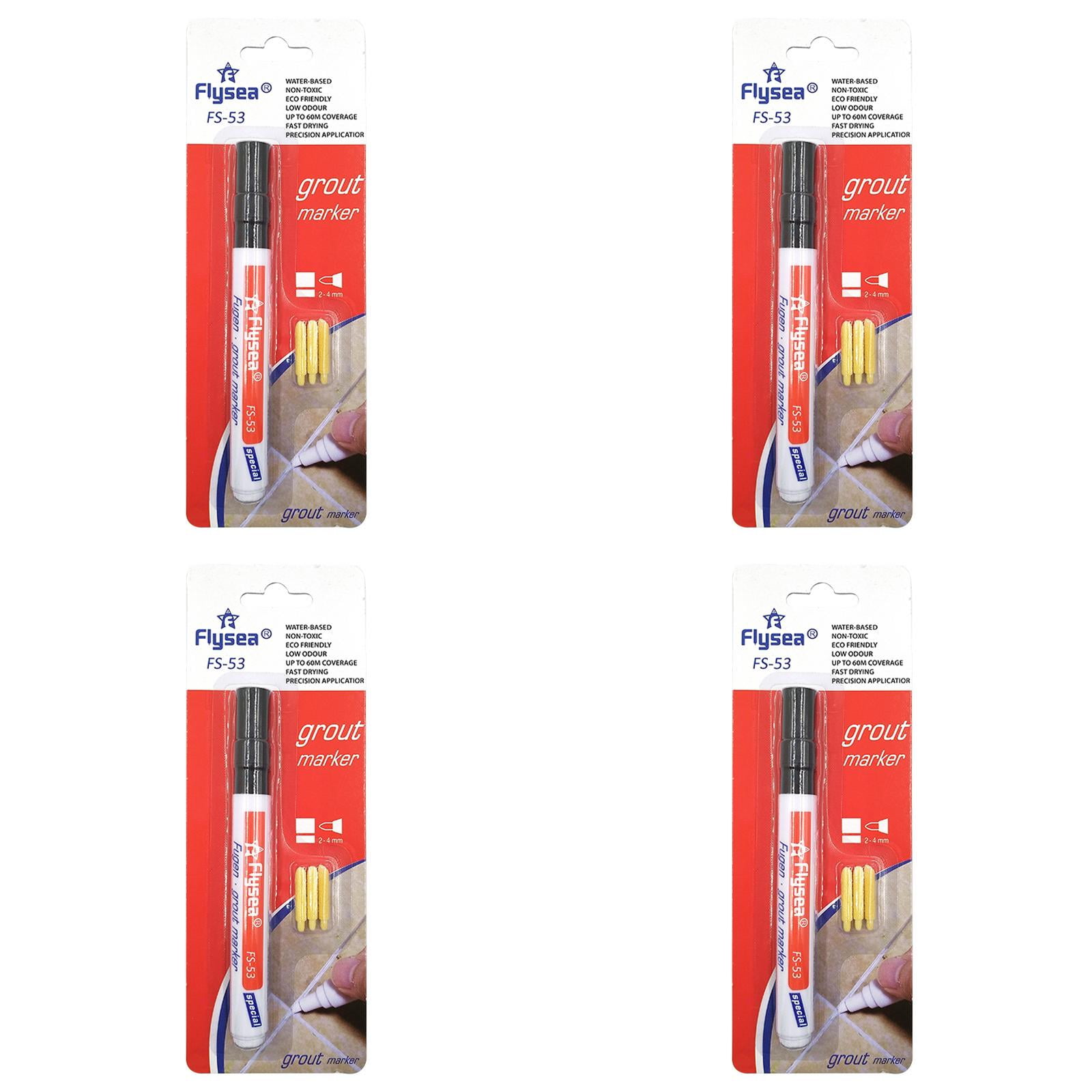 4 Pcs Waterproof Tile Grout Pens, Eco-Friendly Non-Toxic Odorless ...