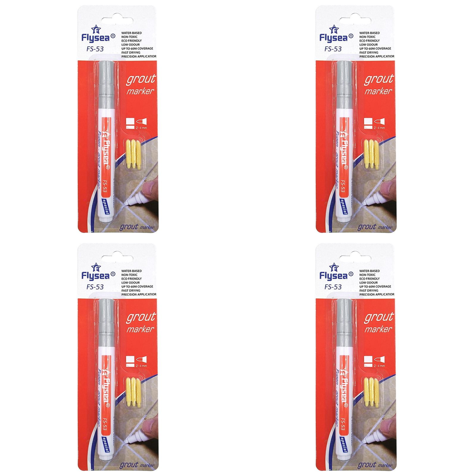 4 Pcs Waterproof Tile Grout Pens, Eco-Friendly Non-Toxic Odorless ...
