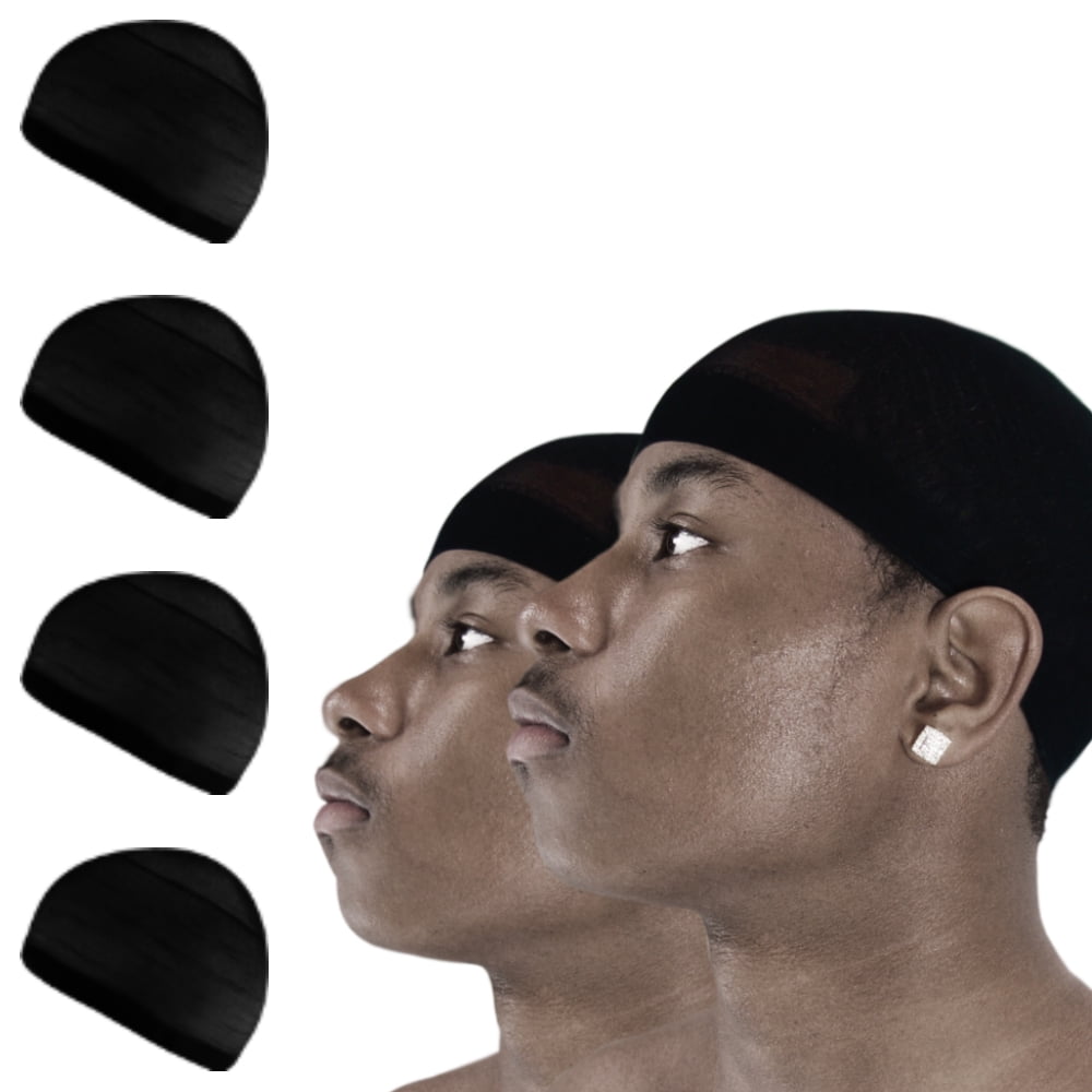 4 Pcs Wave Cap Stocking Caps Stretch Compression Mens Dome Cap Loc Cap ...