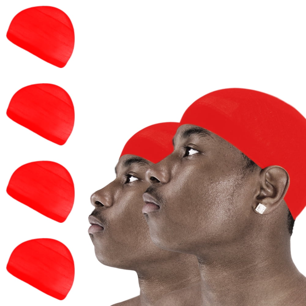 4 Pcs Wave Cap Stocking Caps Stretch Compression Mens Dome Cap Loc Cap ...