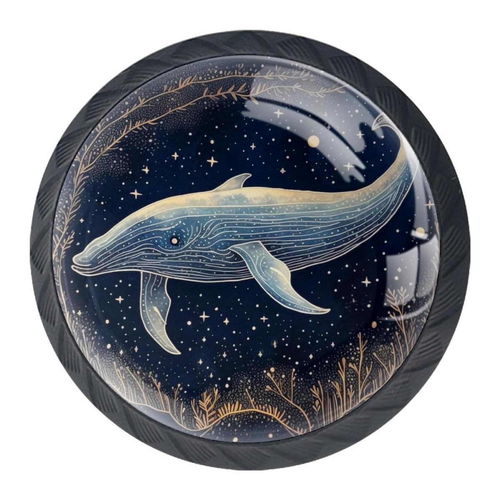 4 Pcs Whale Knobs for Kitchen Cabinet Cupboard Dresser Bookcase Drawer ...