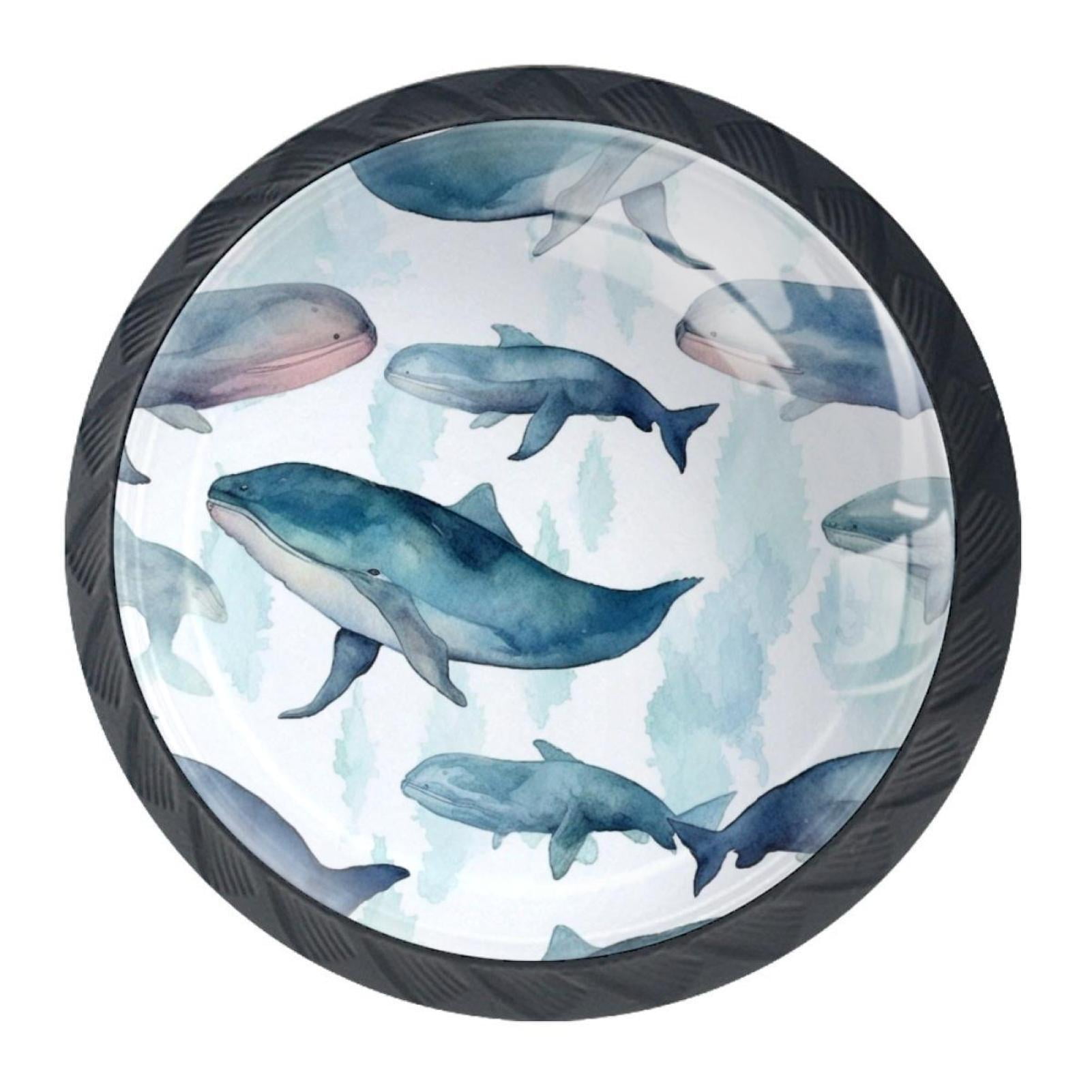 4 Pcs Whale Knobs for Kitchen Cabinet Cupboard Dresser Bookcase Drawer ...