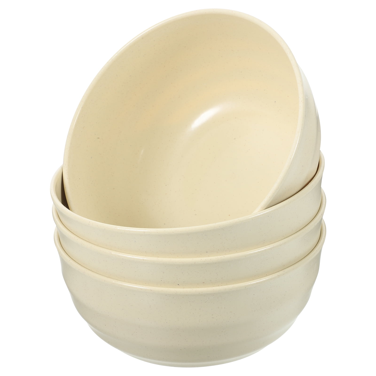 4 Pcs Wheat Straw Bowl Salad Bowl Serving Bowl Stackable Bowls Pasta ...