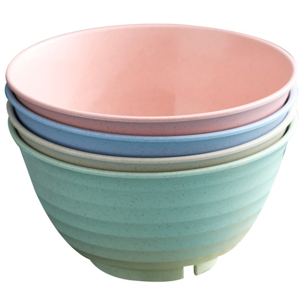 ONAPARTER 4 Pcs Wheat Straw Bowl Salad Bowls for Kitchen Restaurant ...