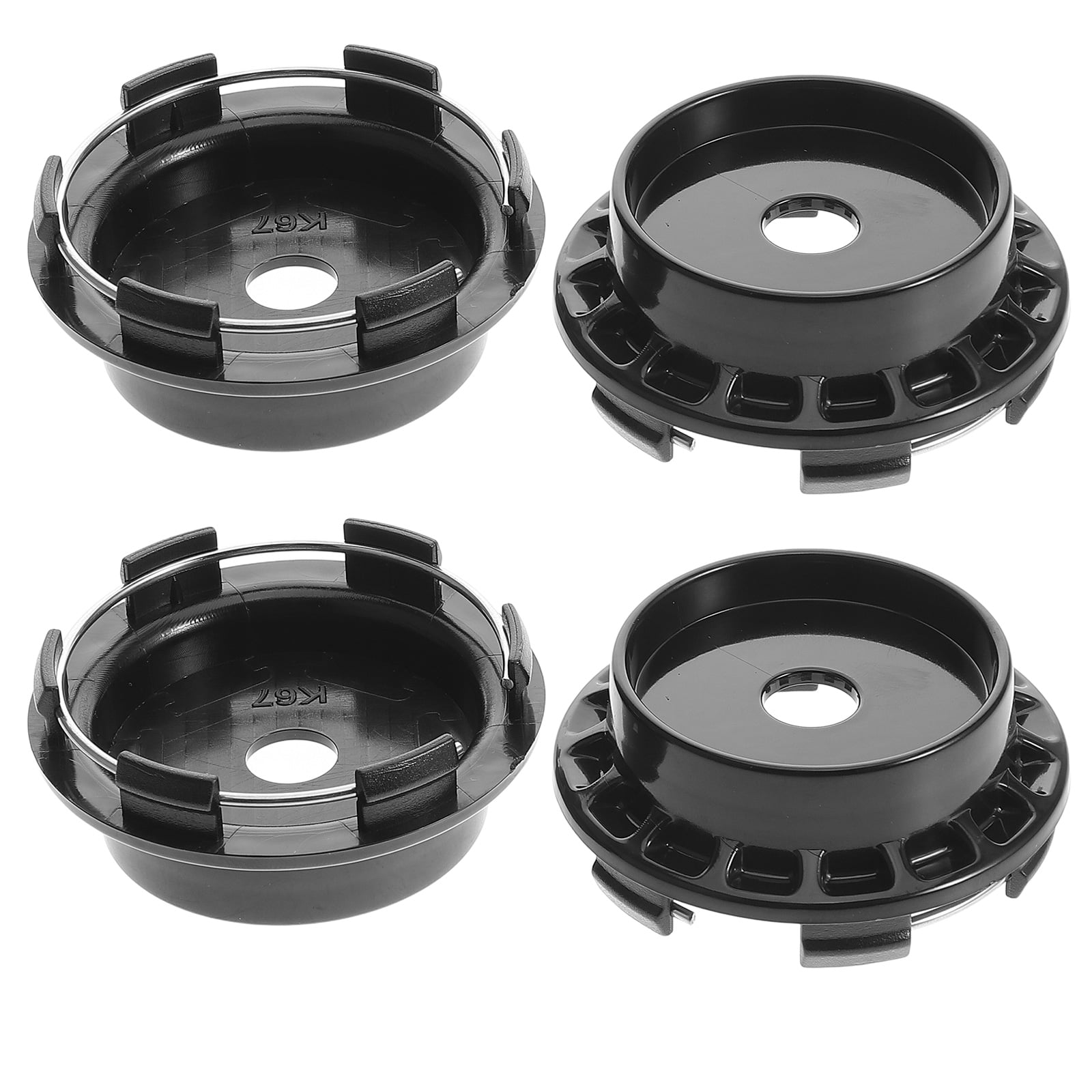 4 Pcs Wheel Hub Covers Center Car Centre Caps Sticker Black - Walmart.com