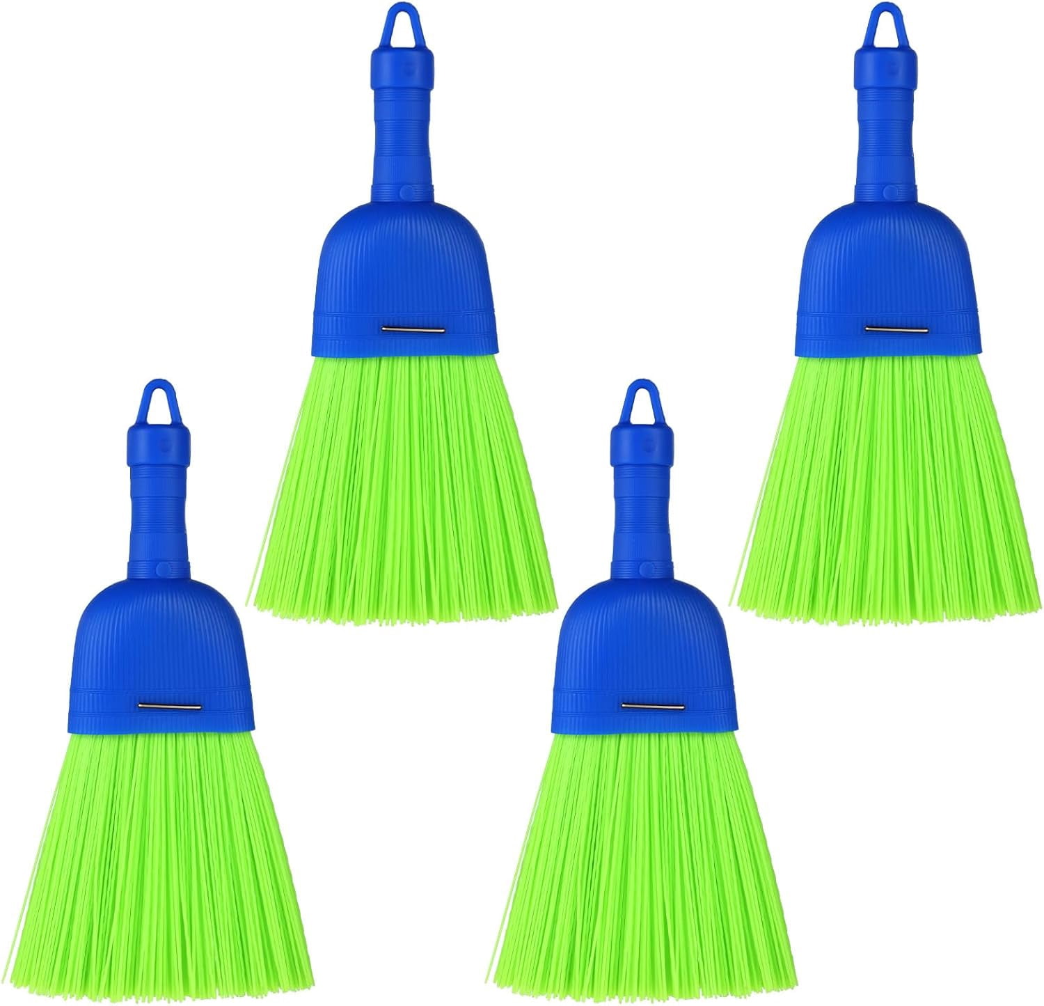 4 Pcs Whisk Broom, Poly Fiber Handheld Brush with Hanging Hole, Outdoor ...