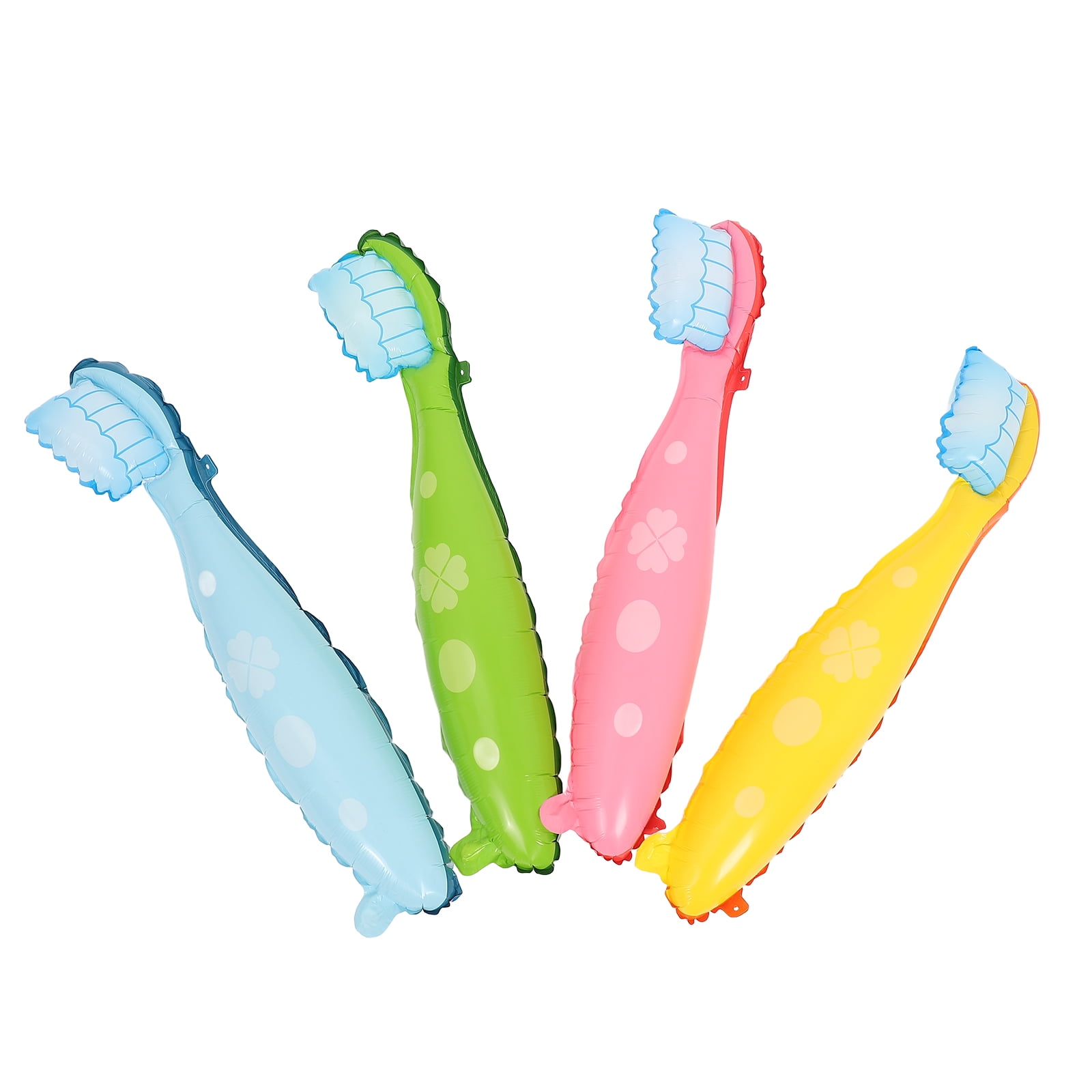 4 Pcs White Balloons Dentist Balloons Toothbrush Balloon 68.00X18.00X0 ...