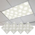 4 Pcs White Palm Leaves Fluorescent Light Covers Coastal Tropical ...