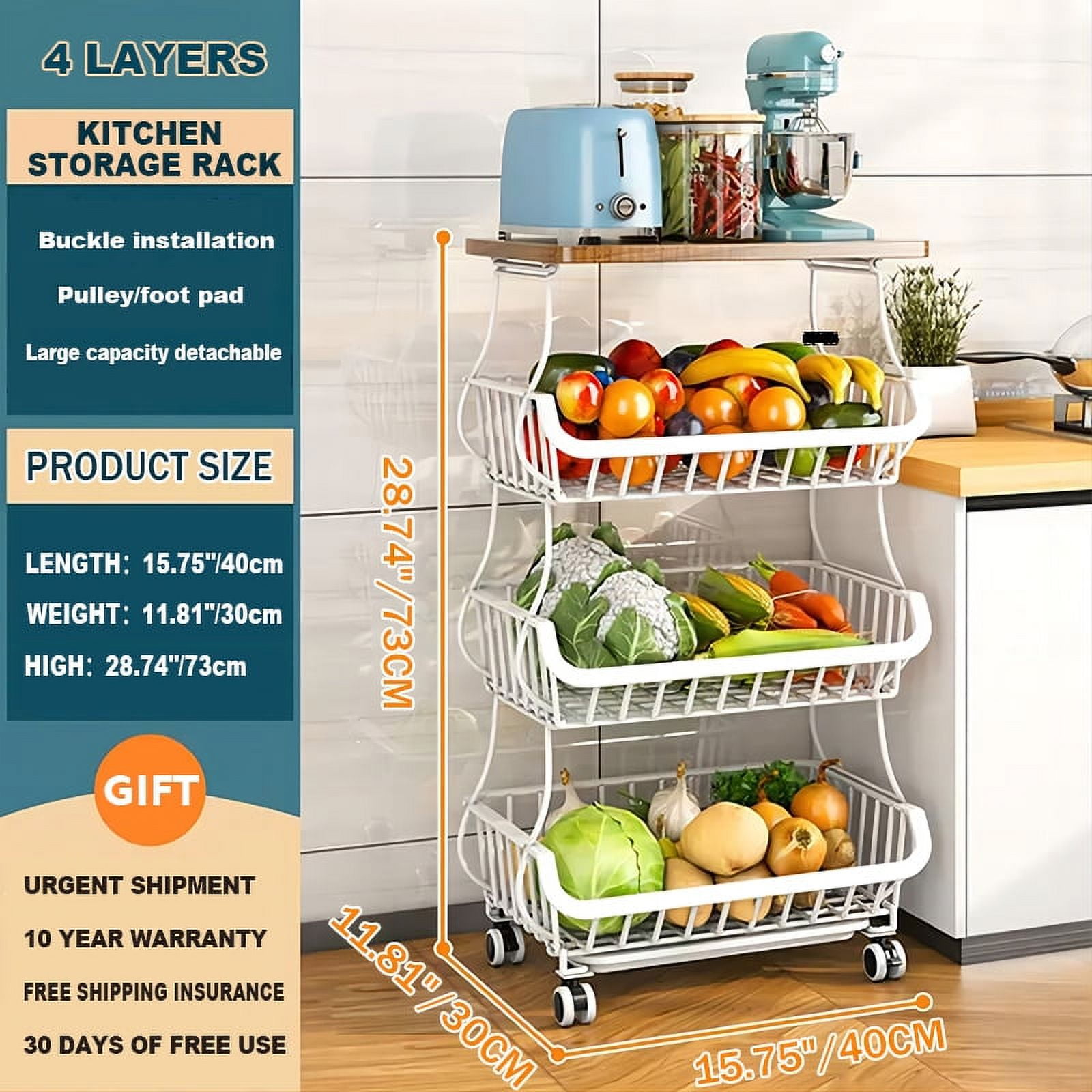 Mehaimes Rustic Iron Wire Metal and wood panels Storage Baskets ...