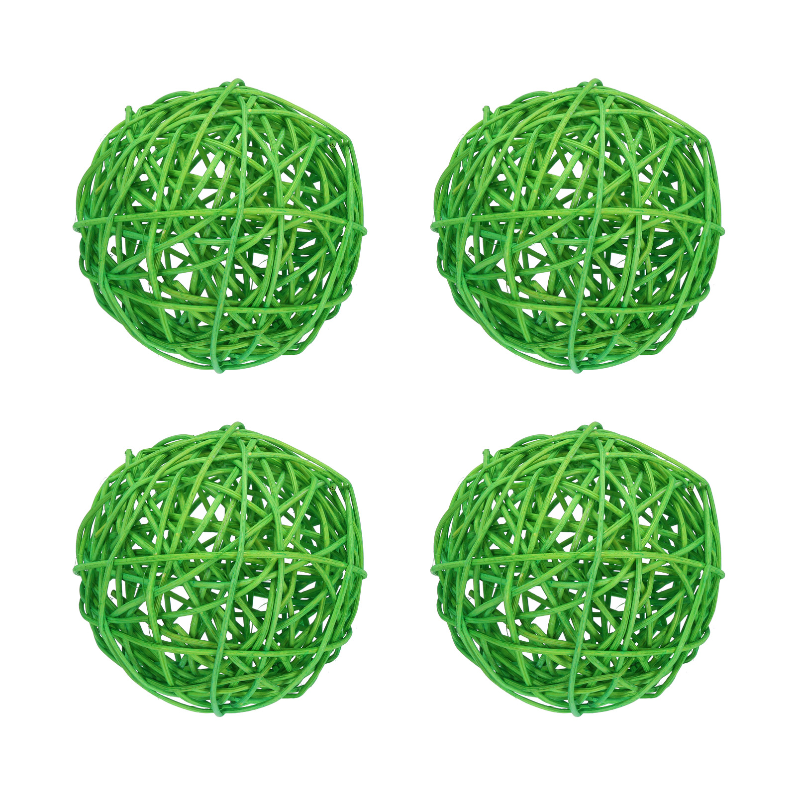 4 Pcs Wicker Rattan Balls 3.9 Inch Rattan Decorative Balls for Vase ...