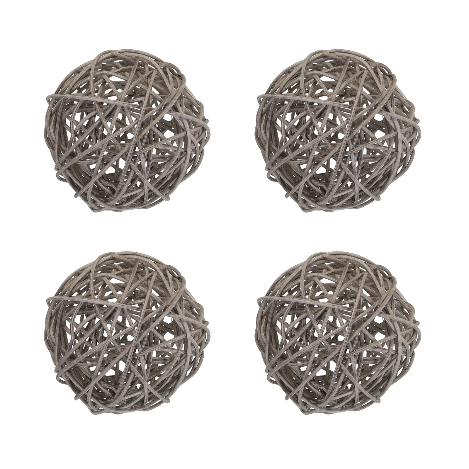 4 Pcs Wicker Rattan Balls 3.9 Inch Rattan Decorative Balls for Vase ...