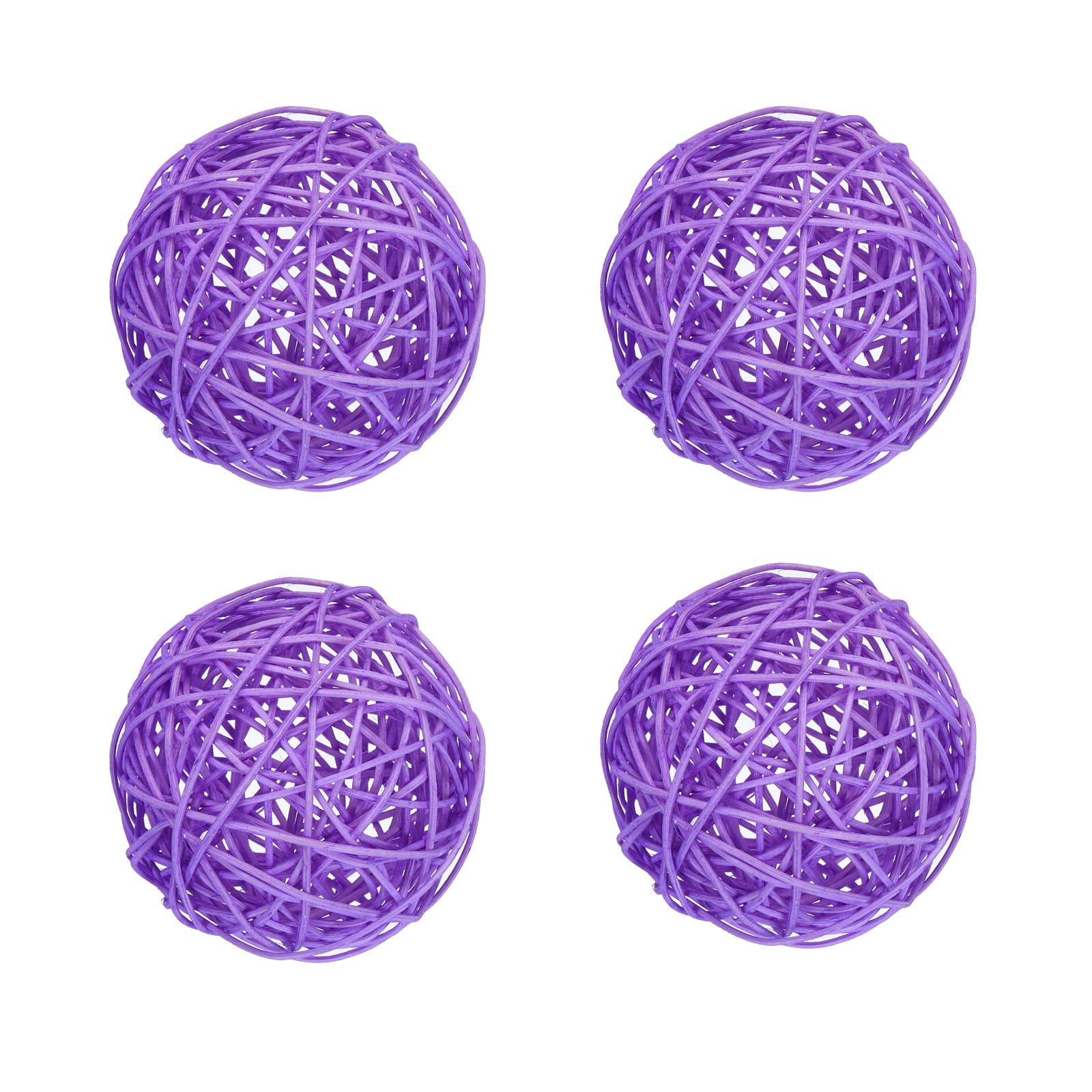 4 Pcs Wicker Rattan Balls 3.9 Inch Rattan Decorative Balls for Vase ...
