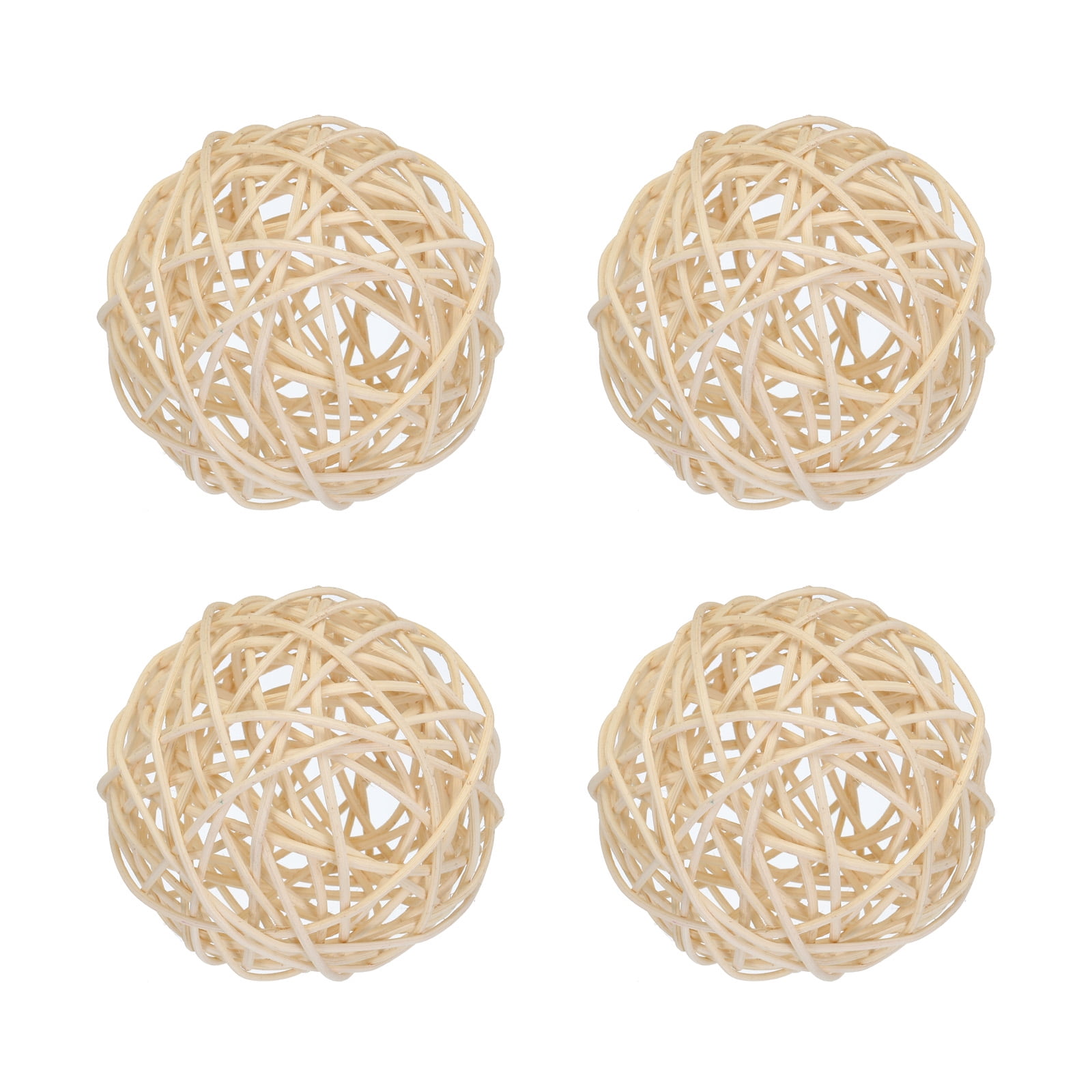 4 Pcs Wicker Rattan Balls 3.9 Inch Rattan Decorative Balls for Vase ...