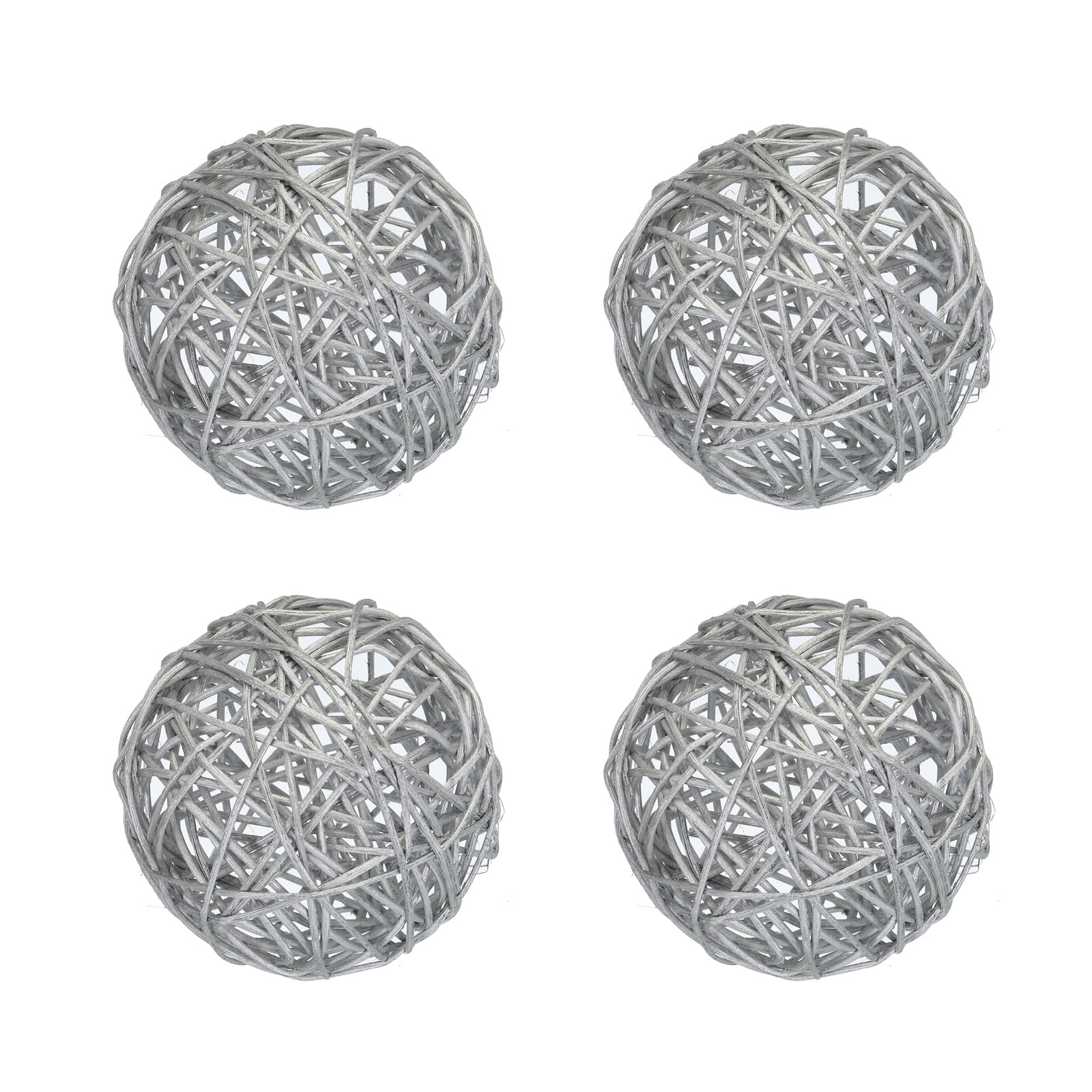 4 Pcs Wicker Rattan Balls 3.9 Inch Rattan Decorative Balls for Vase ...