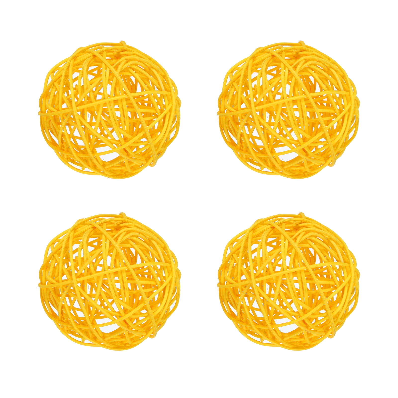 4 Pcs Wicker Rattan Balls 3.9 Inch Rattan Decorative Balls for Vase ...