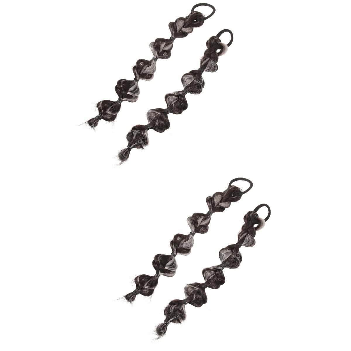4 Pcs Wig Lantern Women Braided Hair Extensions Tie Long Ponytail ...