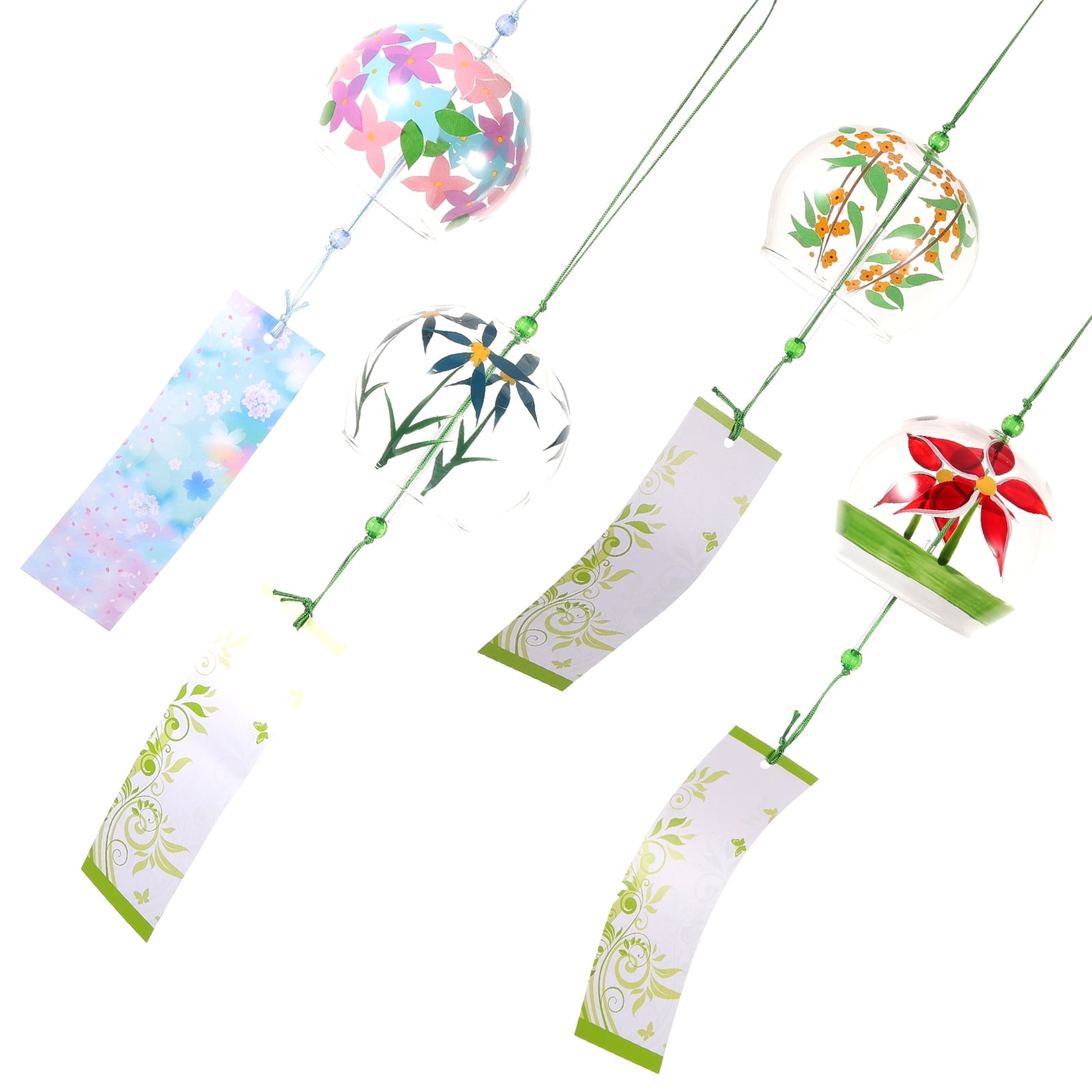 4 Pcs Wind Chimes Decor Decorative Hanging Ornament Vintage Home Bells ...