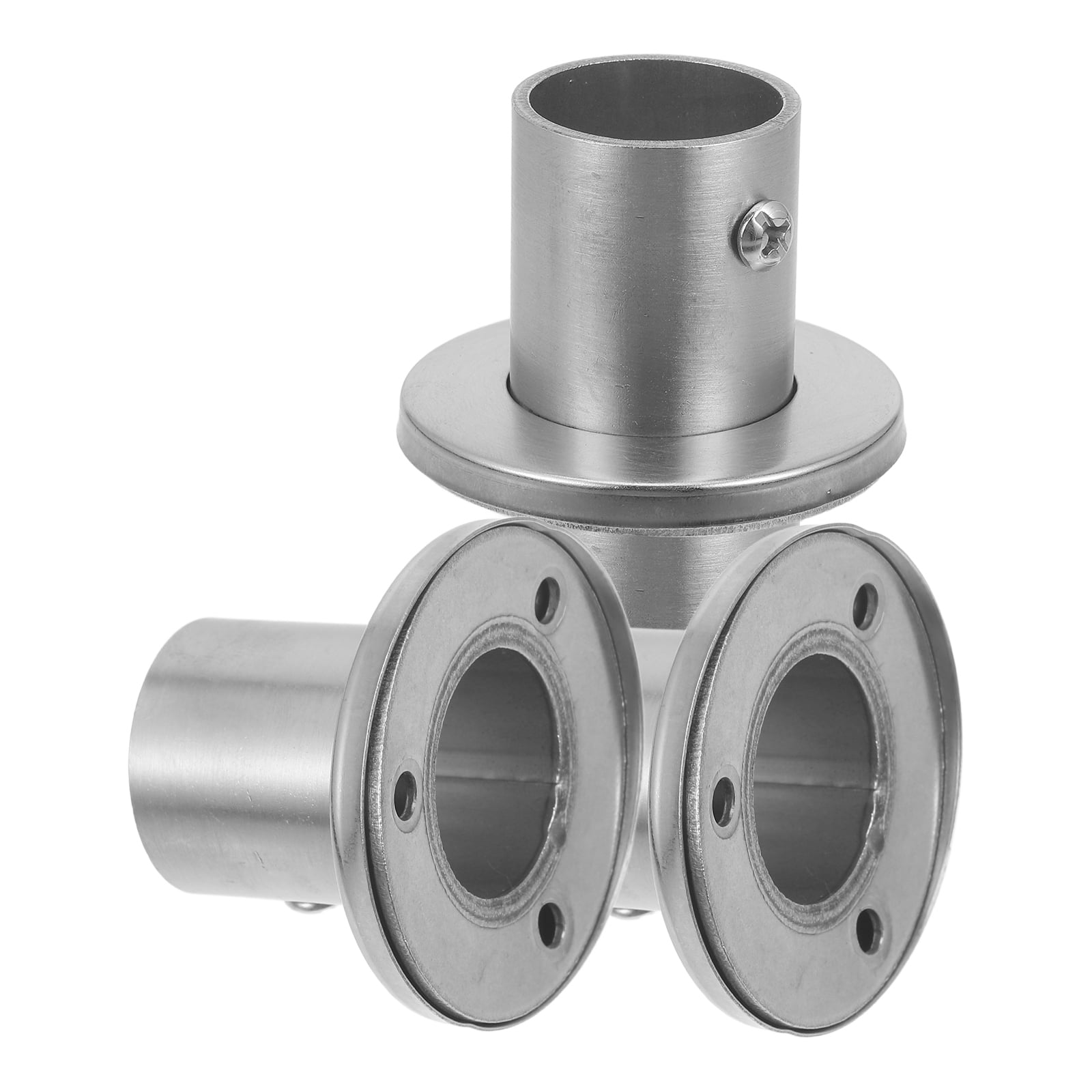 Homoyoyo 4Pcs Thick Stainless Steel Rod Socket for Shower and Closet ...
