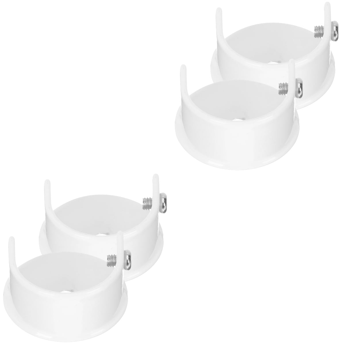 4 Pcs Window Curtains Curtains Holders Curtain Rods Closet Pole Socket ...