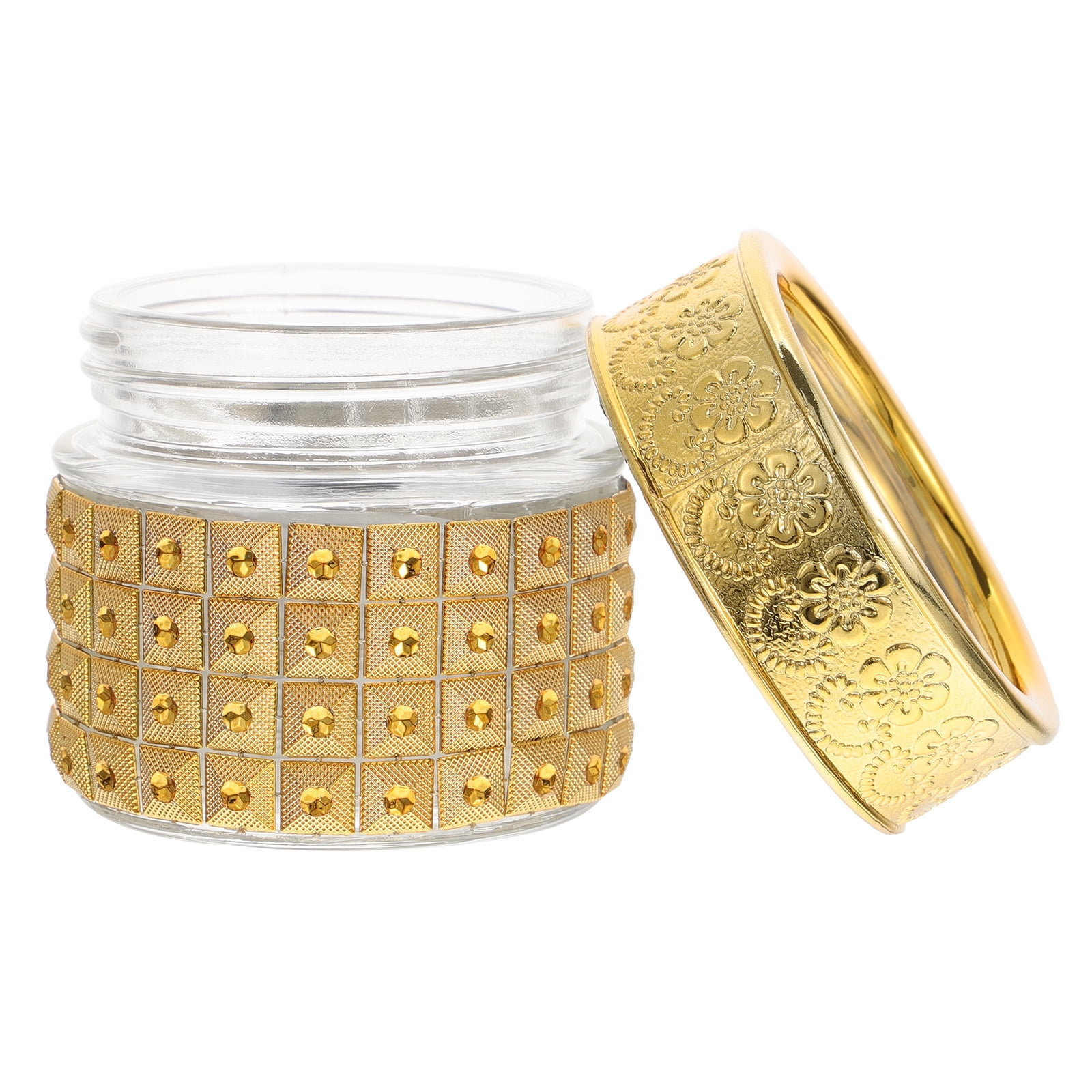 4 Pcs Wine Bottle Nut Storage Containers Travel 6.5x6.5cm Golden ...